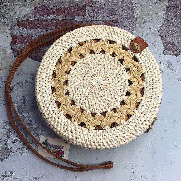 Island Sense | Bags | Hawaiian Rattan Shoulder Crossbody Purse Vacation ...